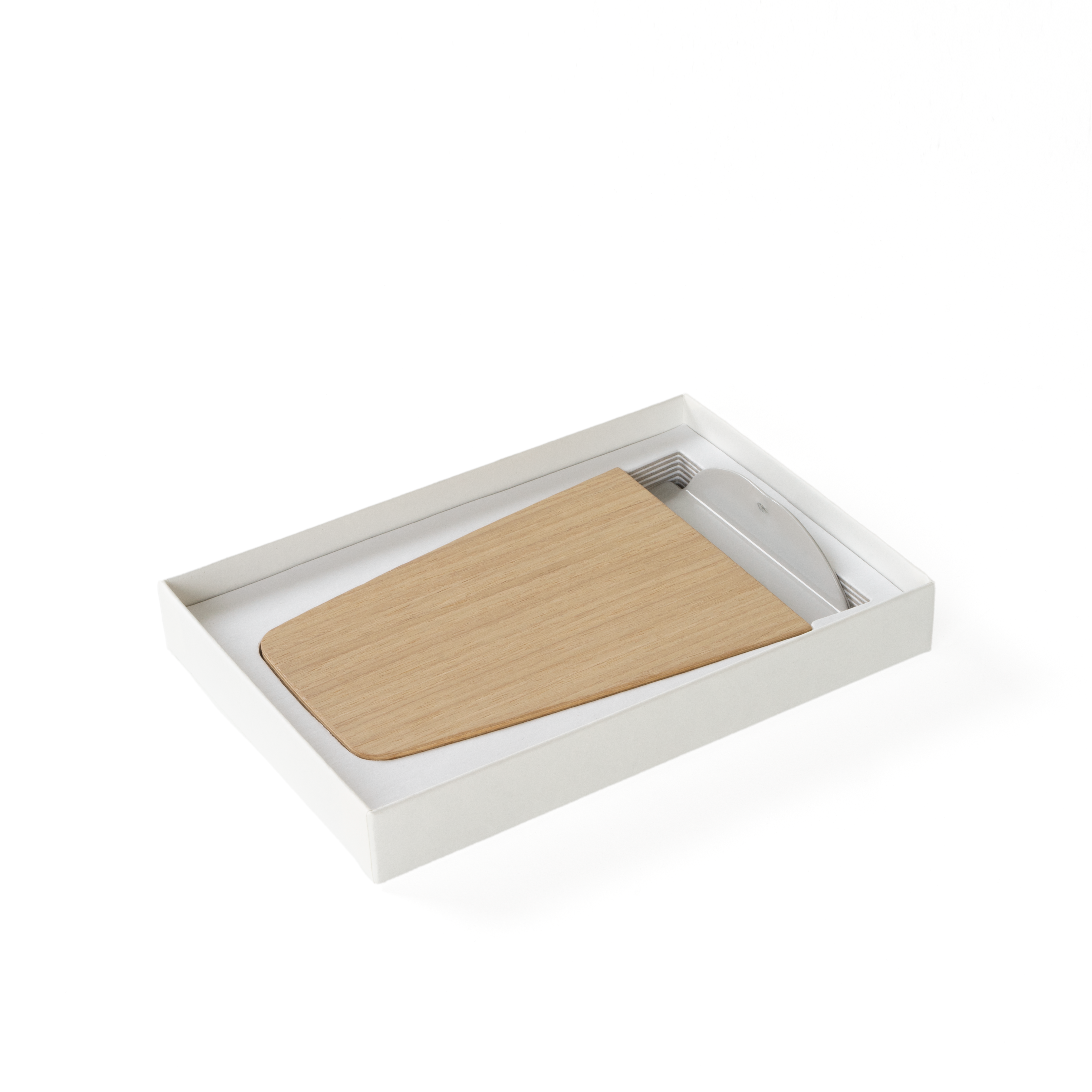 Duo "Travel" Bookend, White Oak w/ Powder Coated Steel - MAKR