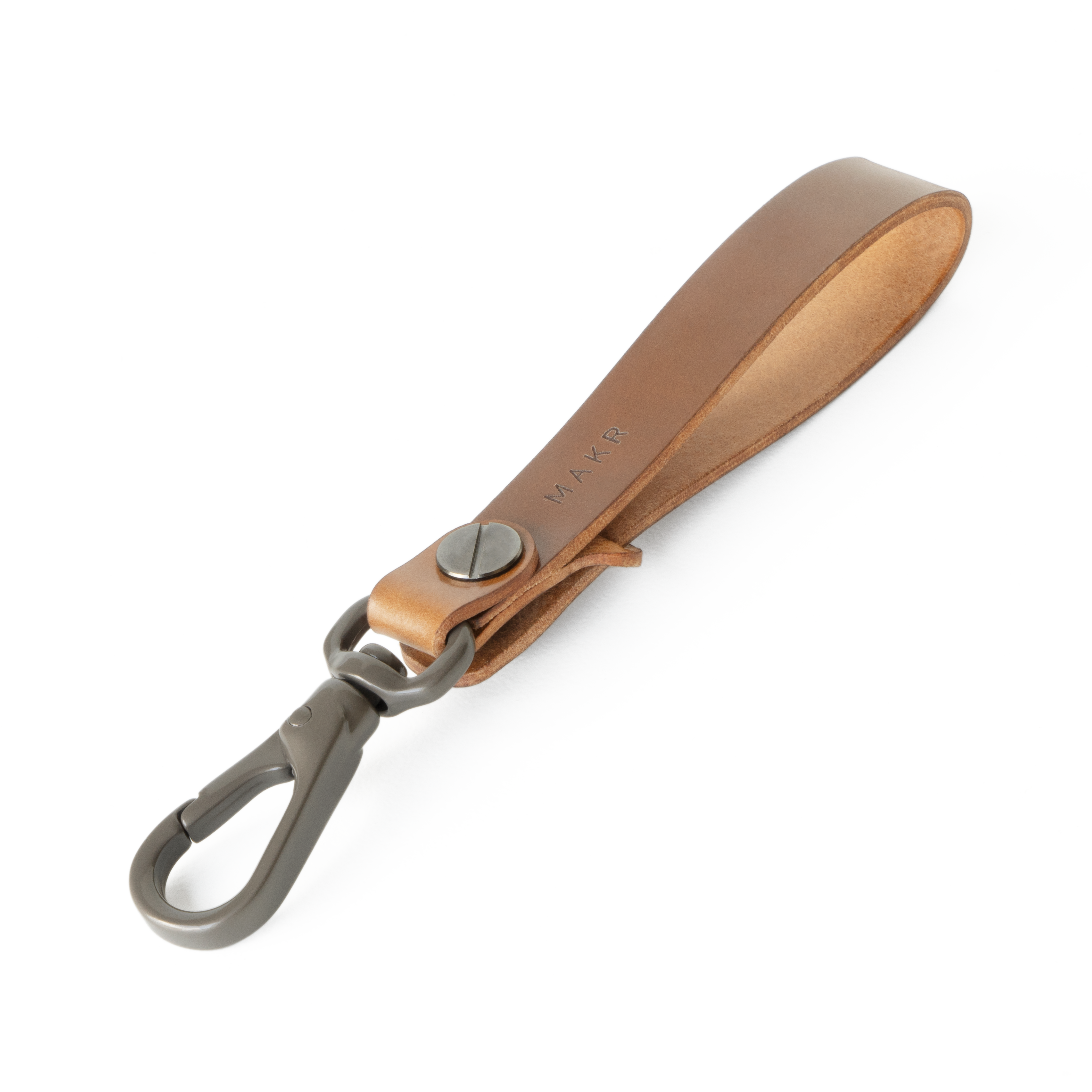 Key Tether w/ Snap Hook, Bourbon Shell Cordovan - MAKR